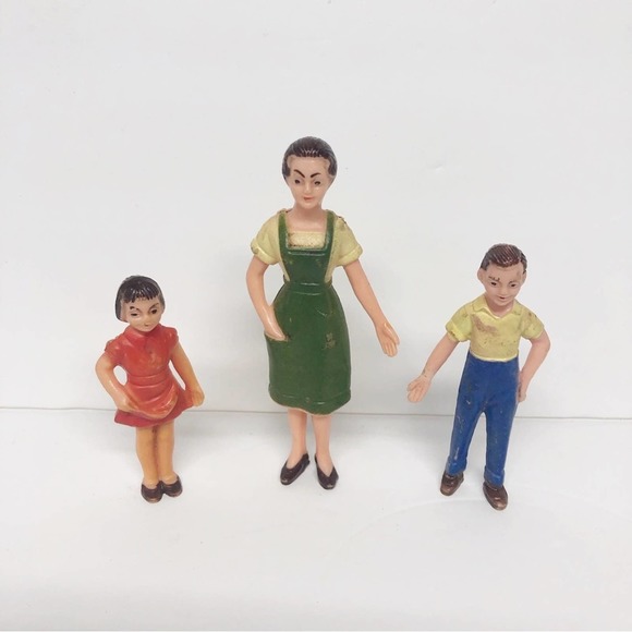 Vintage | Other | Rare Vintage 95s Celluloid Plastic Dollhouse Family ...